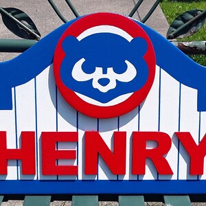 Chicago Cubs Name Sign "cubbies" Custom Made Wood Decor Sign | Chicago ...