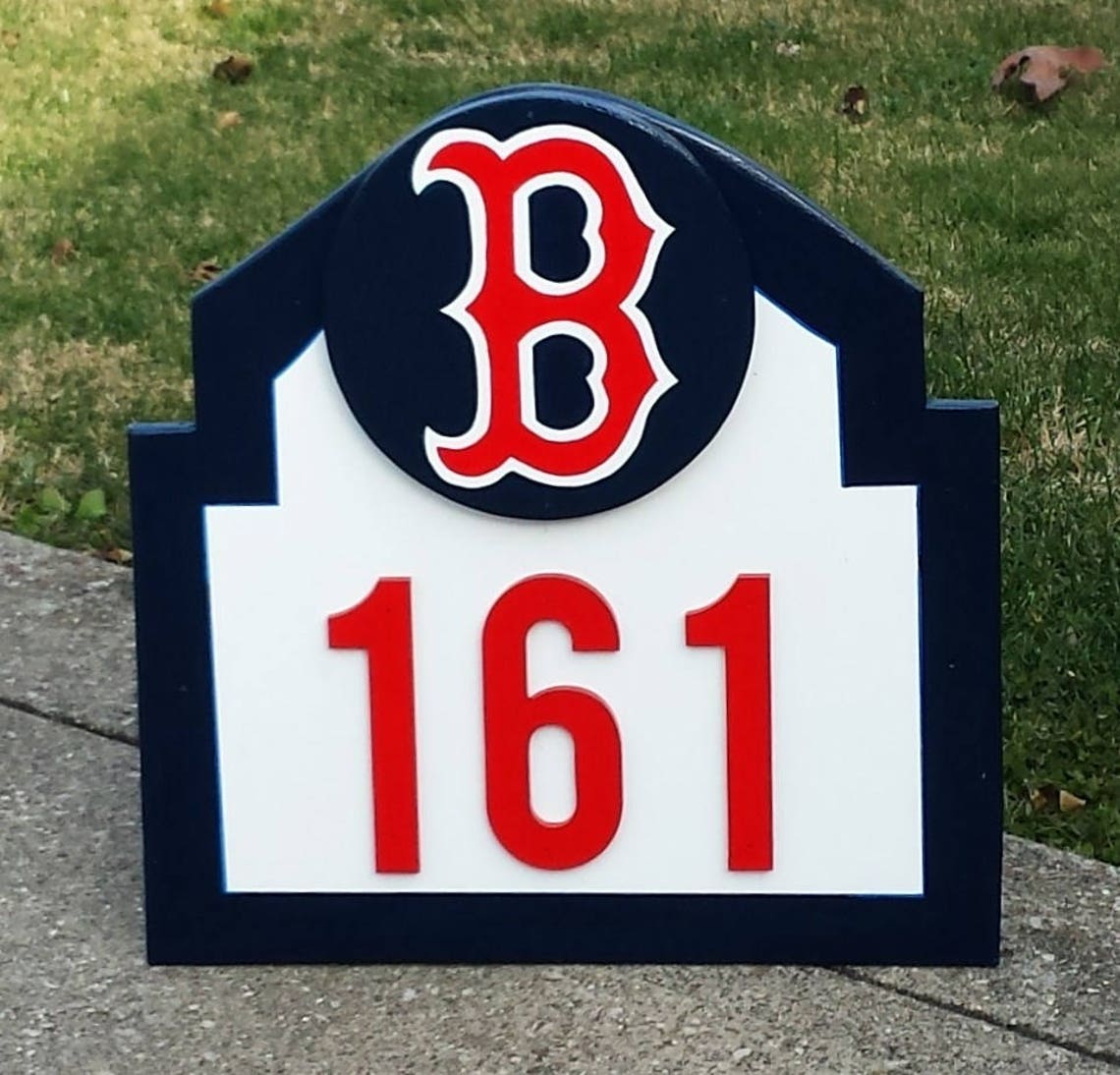 BOSTON RED SOX Address Sign Wood Decor Boston Red Sox Gifts | Etsy