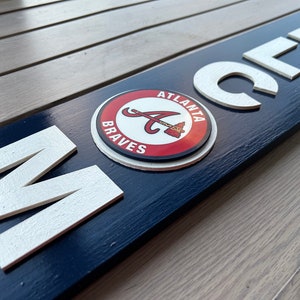 Atlanta Braves WELCOME Wood Sign /atlanta Braves Decor/atlanta Braves ...