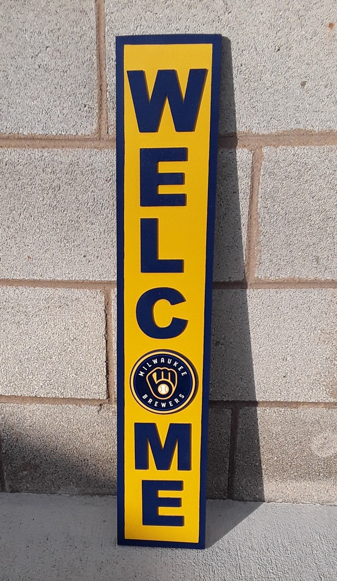 Milwaukee Brewers "welcome" Wood Sign / Brewers Gift / Brewers House ...