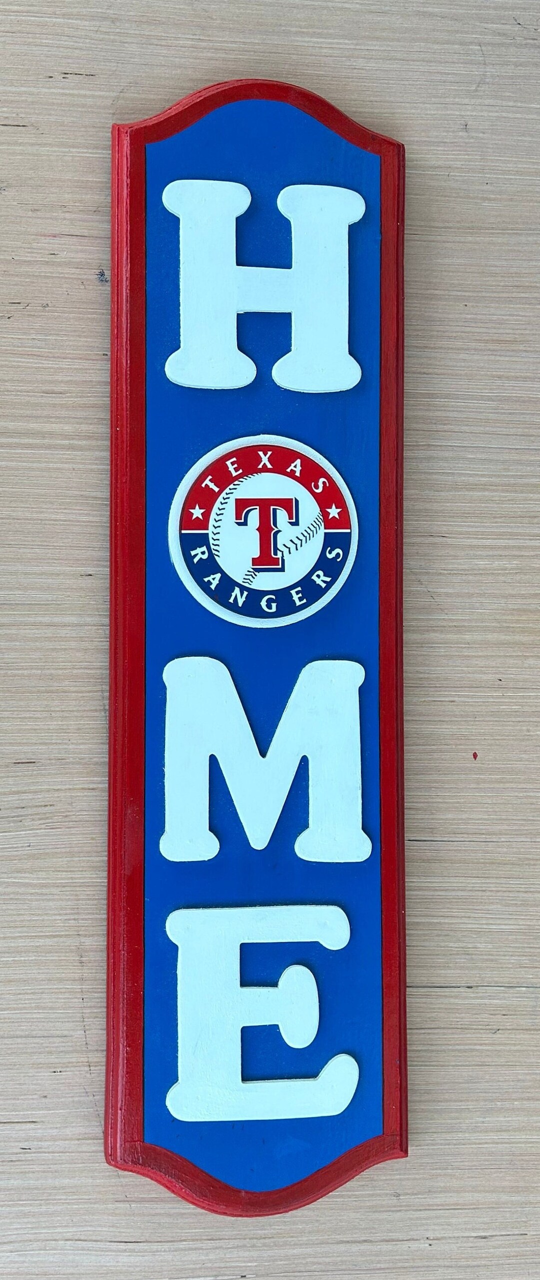 Texas Rangers 'home" Wood Decor Sign | Texas Rangers Gifts | Texas ...