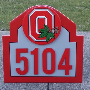 Ohio State Buckeyes Address Sign Custom Made Wood Decor Sign Ohio State ...