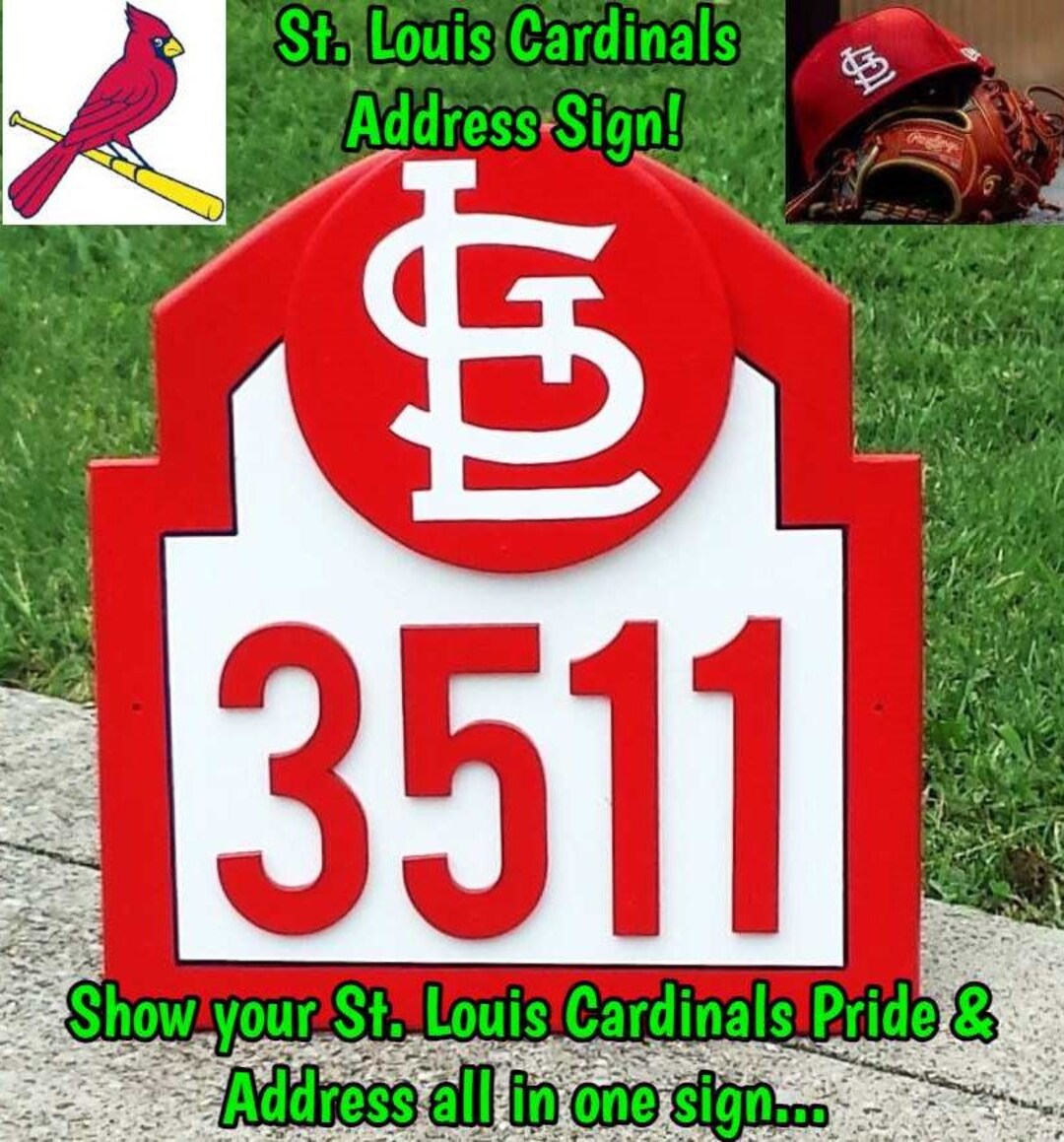 ST. LOUIS CARDINALS Address Sign Custom Made for Home, Apartment ...
