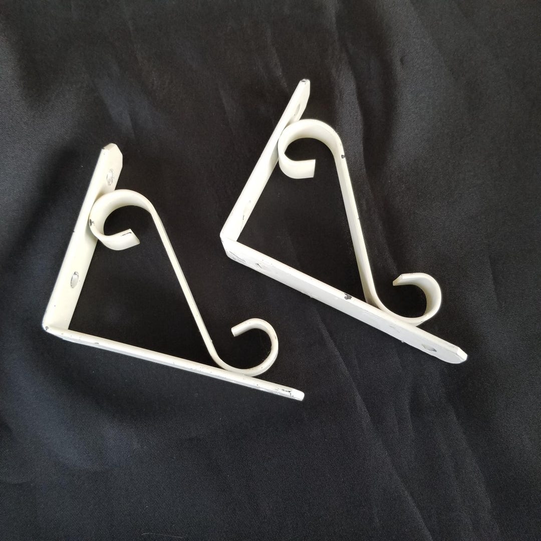 Smaller White Metal Brackets for Shelving 4" X 3" - Etsy