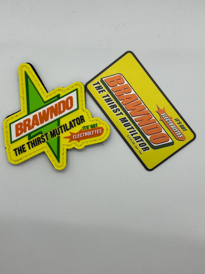 Brawndo PVC Morale Patch With Decal - Contour - Etsy