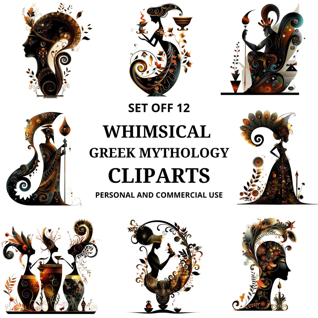 Greek Mythology Bundle Set - a Watercolor Bundle - Clipart Design ...