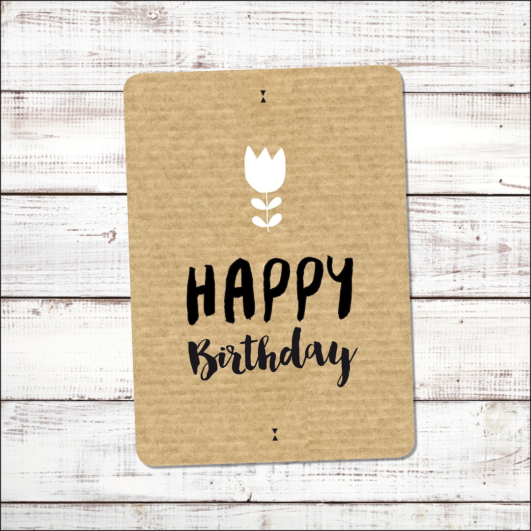 Postal Card {happy Birthday} - Etsy