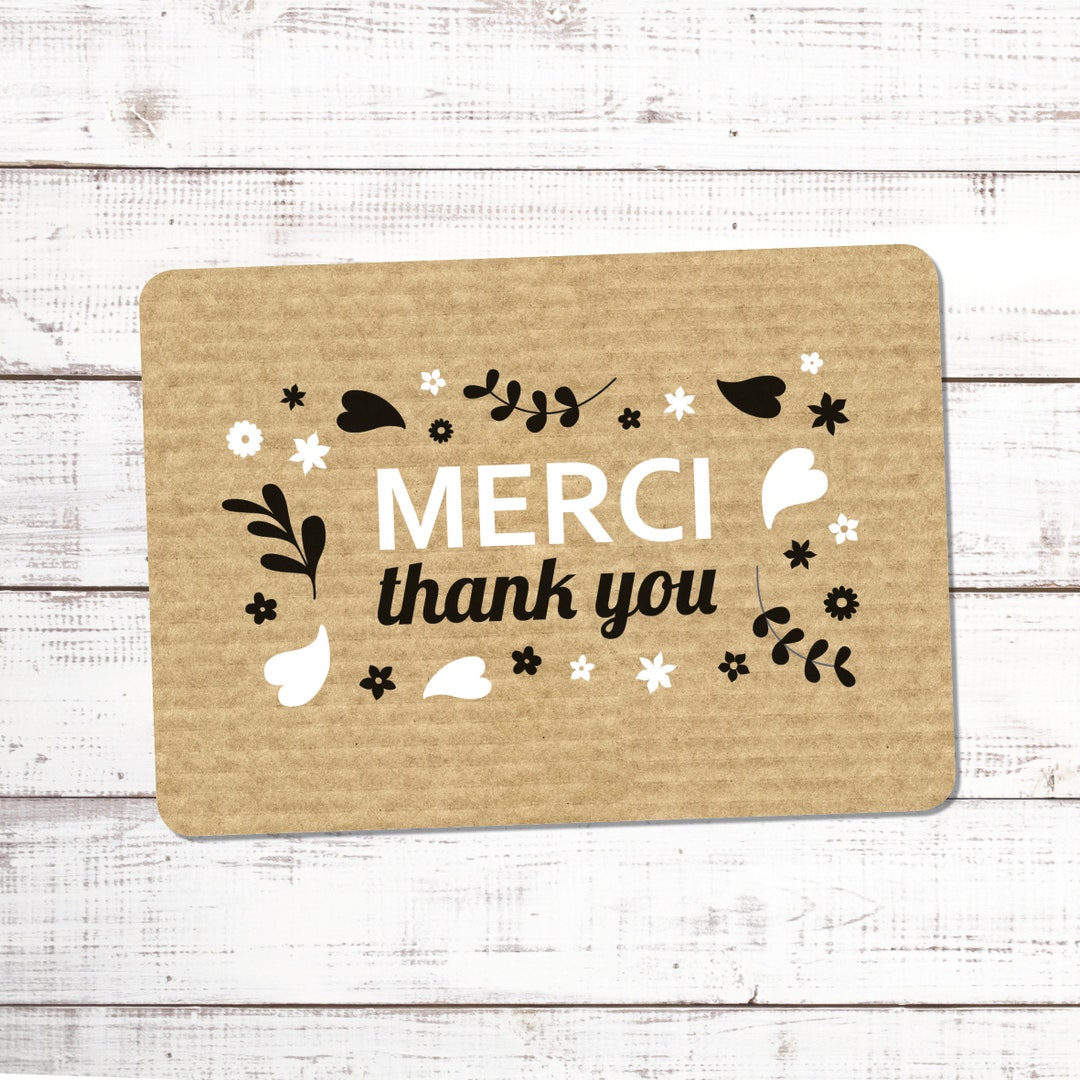 Postal Card {merci} 3* - Etsy
