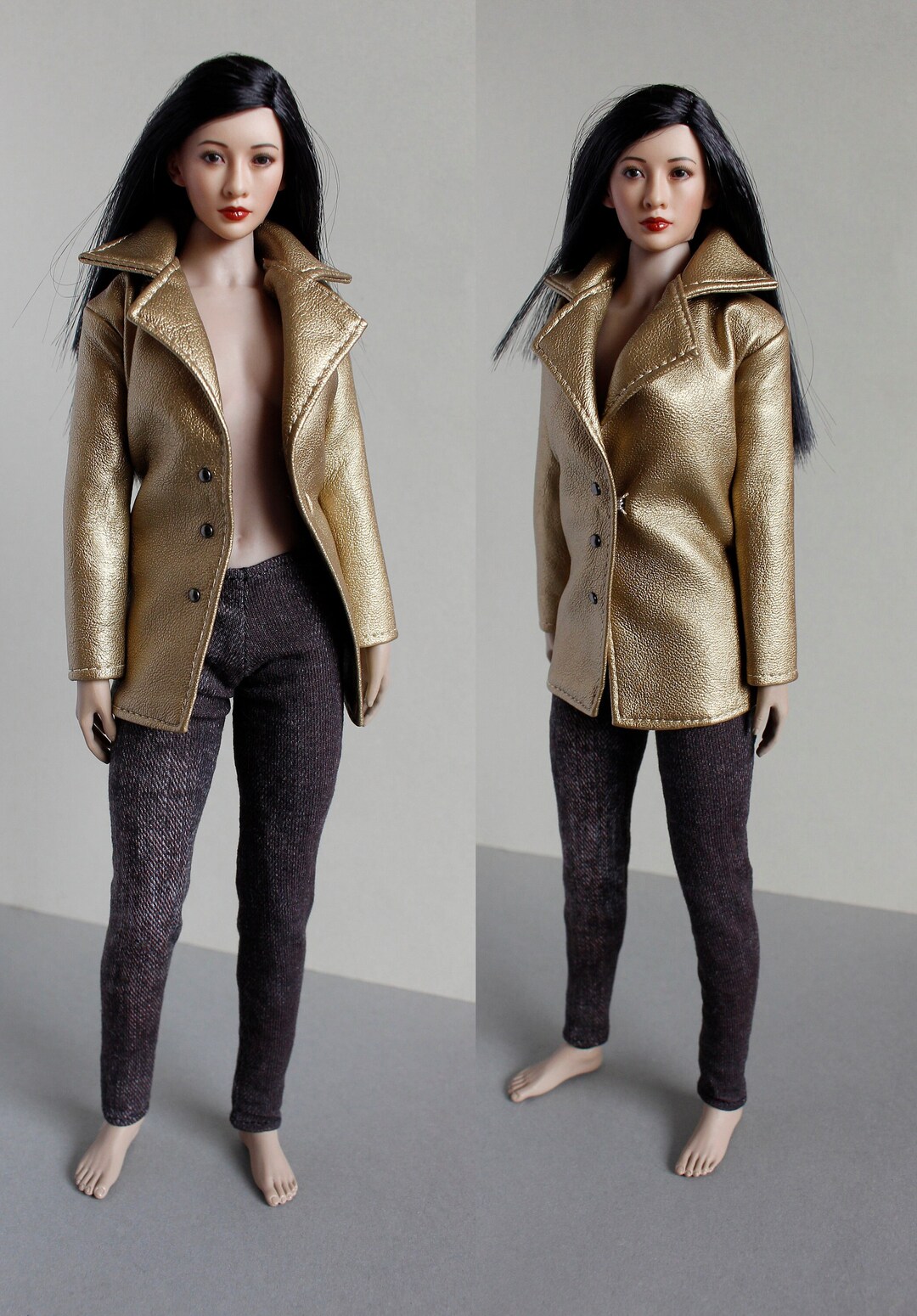 1/6 Scale Faux Leather Jacket for Phicen S23b / S17b / S47b Dolls - Etsy