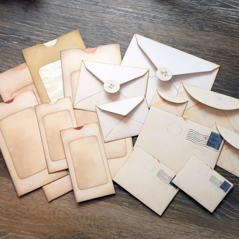 Build A Bellishment Vintage Envelopes & Inserts Set 3 - Etsy