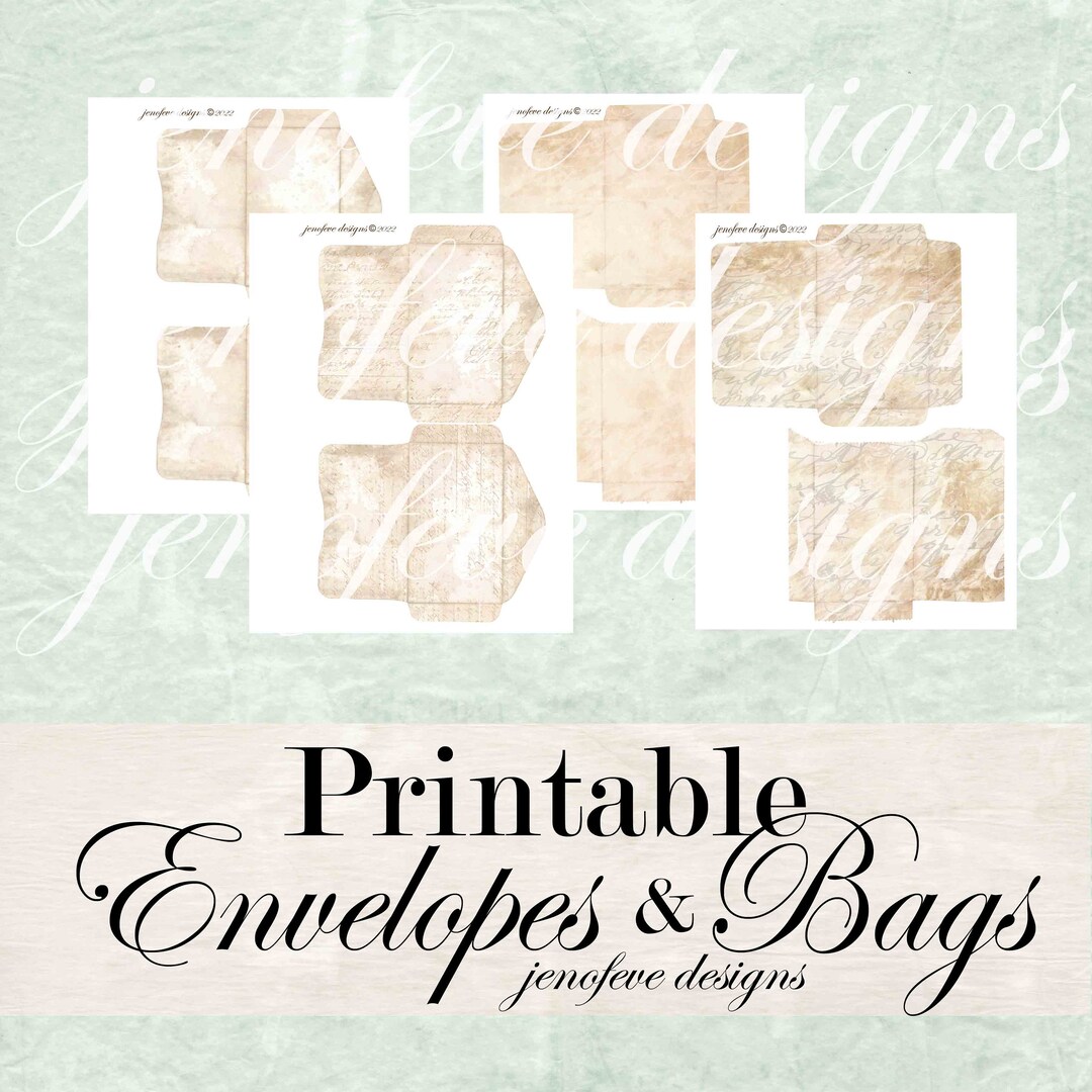 Envelopes & Bags ~printable Embellishments~ Jenofeve Designs - Etsy
