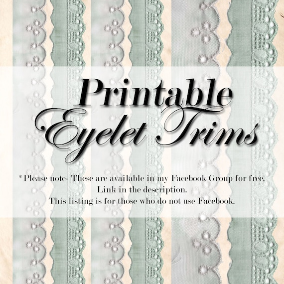 Printable Eyelet Trim Jenofeve Designs | Etsy