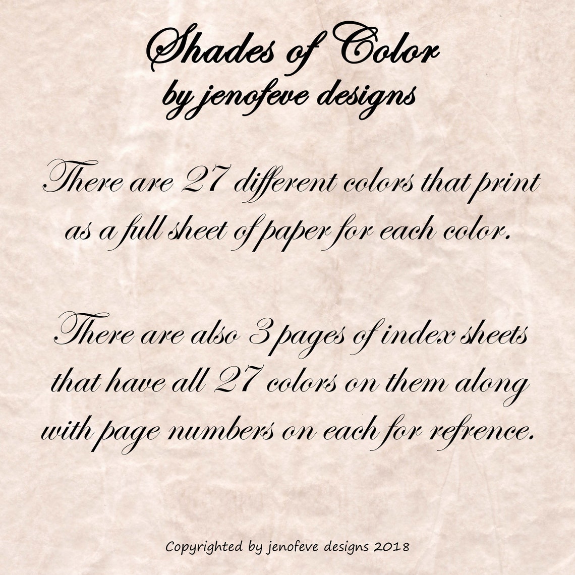 Shades of Color Printable Papers by Jenofeve Designs - Etsy