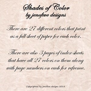 Shades of Color Printable Papers by Jenofeve Designs - Etsy
