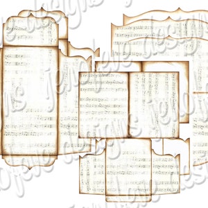 Top Note Printable Album Music Notes & Plain Templates - Etsy