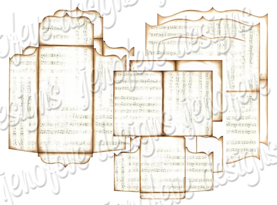 Top Note Printable Album Music Notes & Plain Templates - Etsy