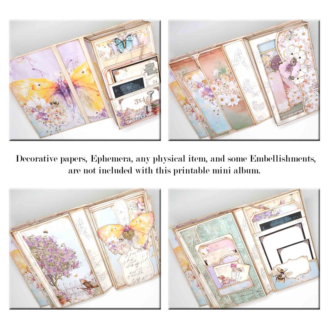 Timeless ~ LETTERS, VINTAGE Script, & Plain~ Printable Scrapbook Album ...