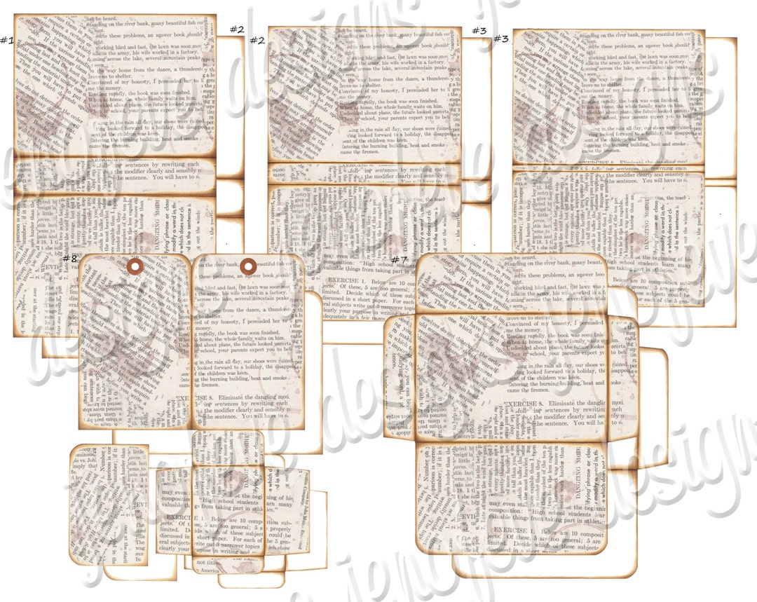 Stack the Pages Printable Mini Album Text & Plain Templates - Etsy