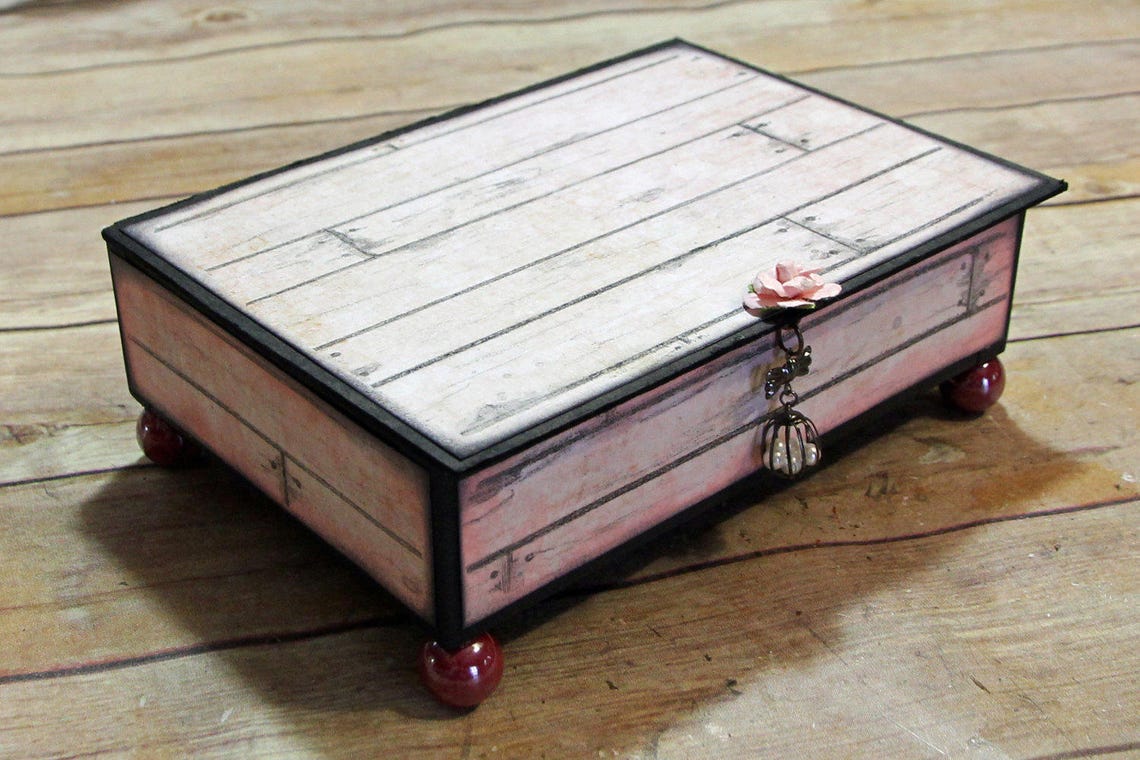 MEDIUM Keepsake Box & Mini Album Printable Template in Script - Etsy