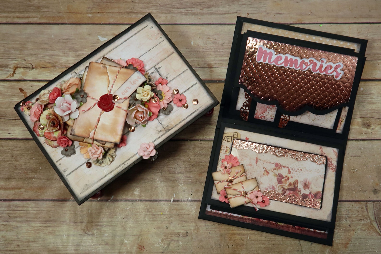 MEDIUM Keepsake Box & Mini Album Printable Template in Text - Etsy