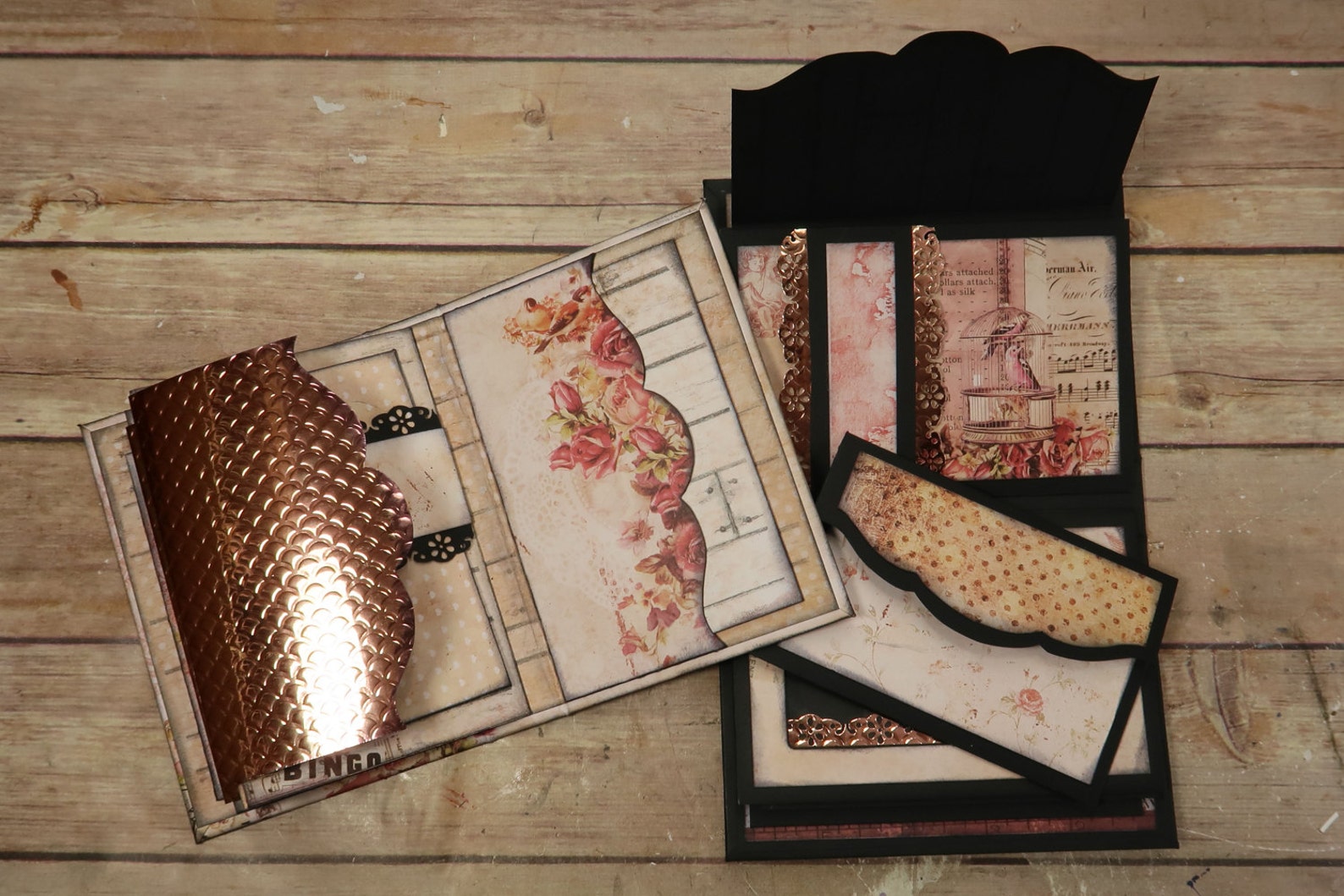 MEDIUM Keepsake Box & Mini Album Printable Template in WOOD Plank and ...