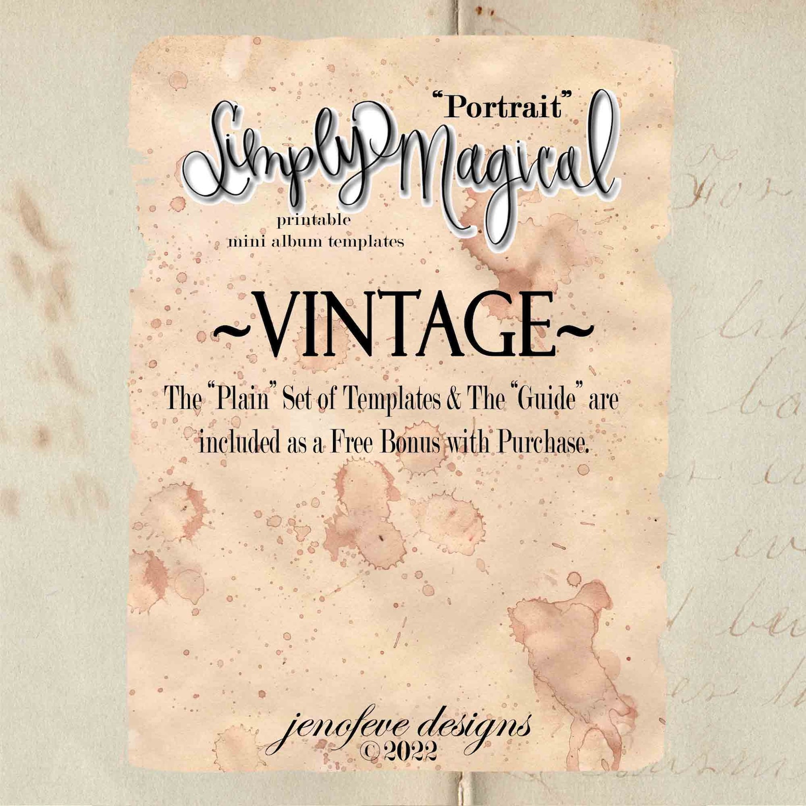 Simply Magical BUNDLE VINTAGE Printable Templates - Etsy