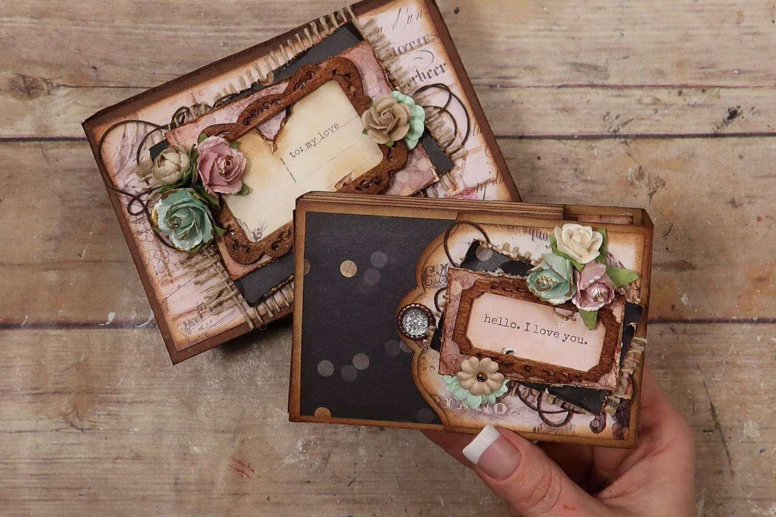ALL SIZES Keepsake Box & Mini Album Printable Template Bundle in Script ...