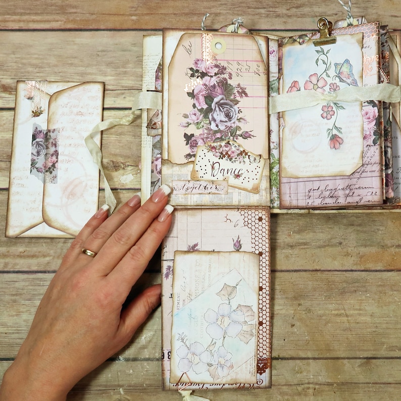 Remnants ~ Lovely Layers Printable Mini Album Template in Coffee Stain ...