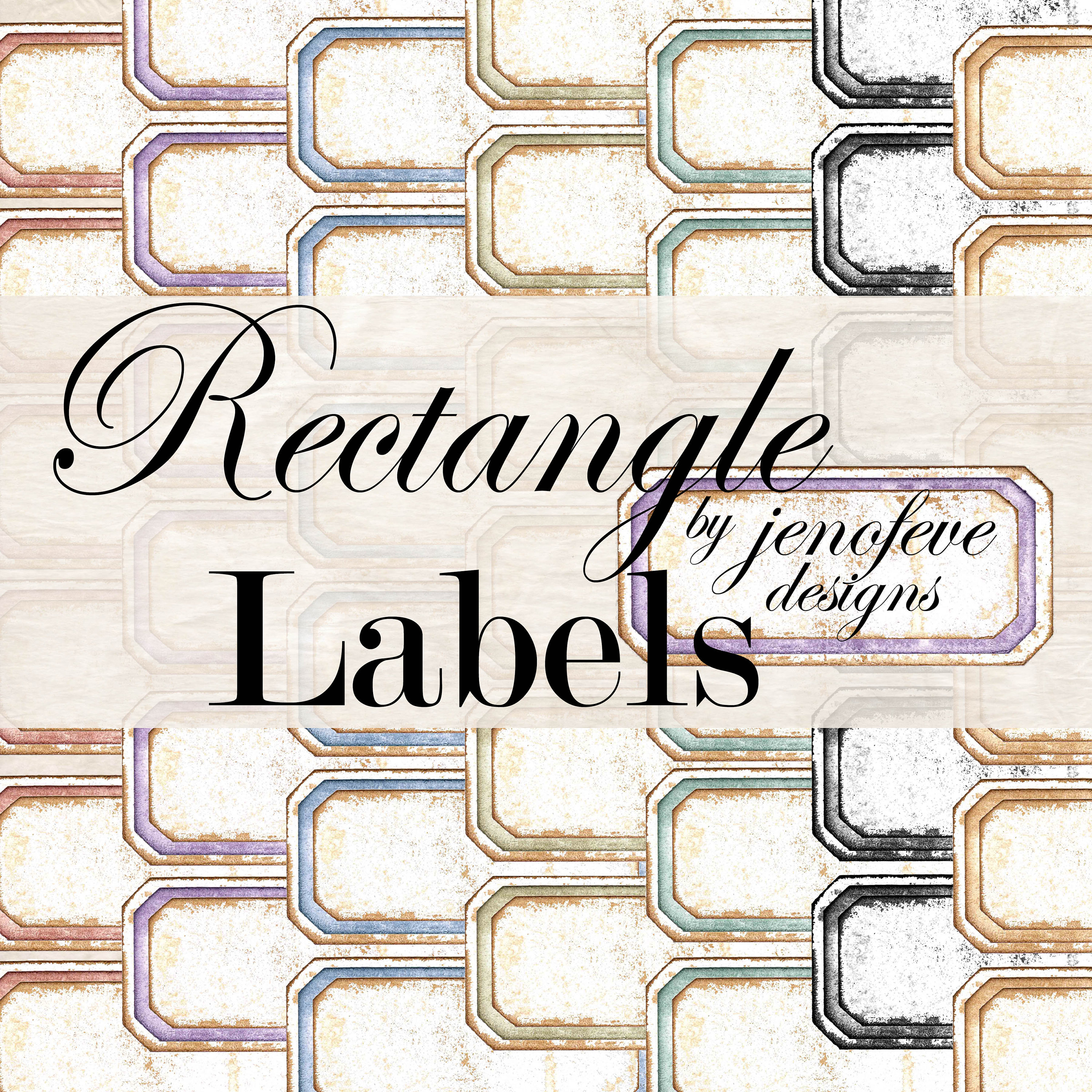 RECTANGLE Labelsprintable7 Colors3 Sizesjenofeve Designs - Etsy