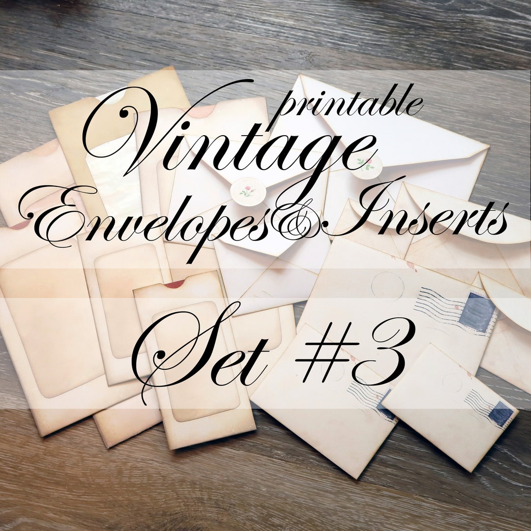 Build ~A~ Bellishment ~ Vintage Envelopes & Inserts Set #3 - Etsy