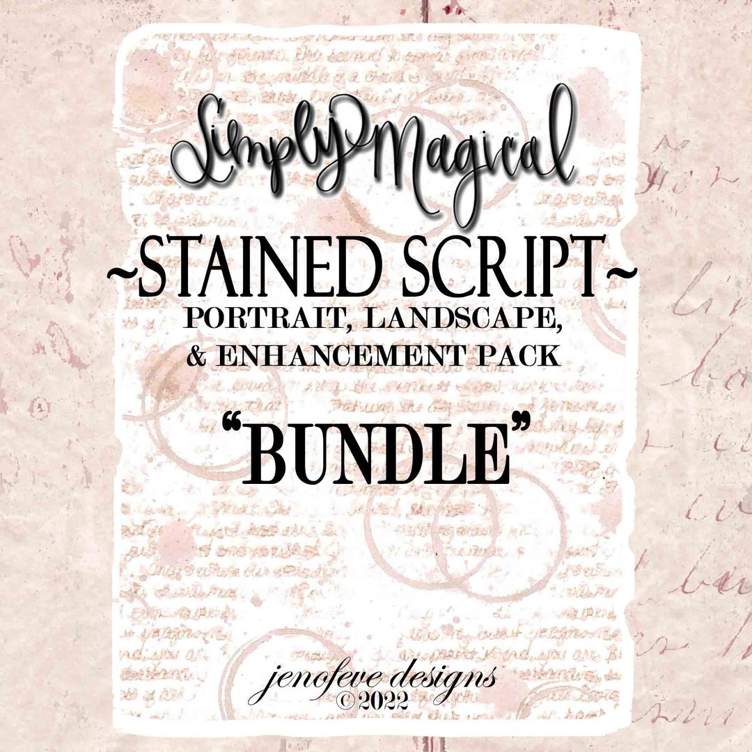 Simply Magical ~BUNDLE~ STAINED SCRIPT~ Printable Templates - Etsy