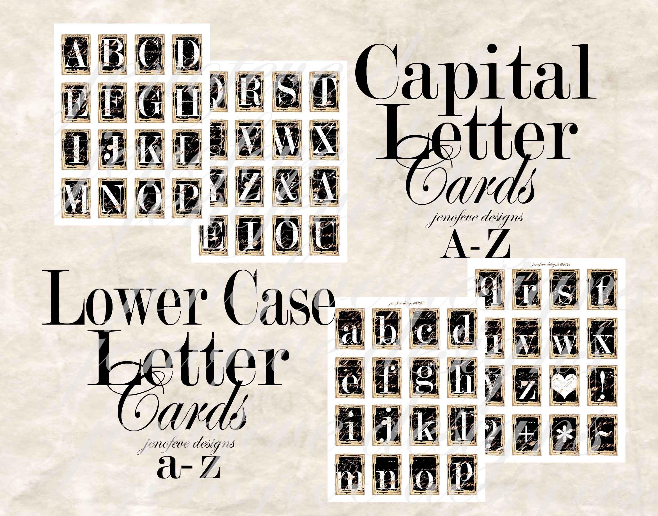 Capital & Lower Case Letter Cards ~printable Embellishments~ by ...