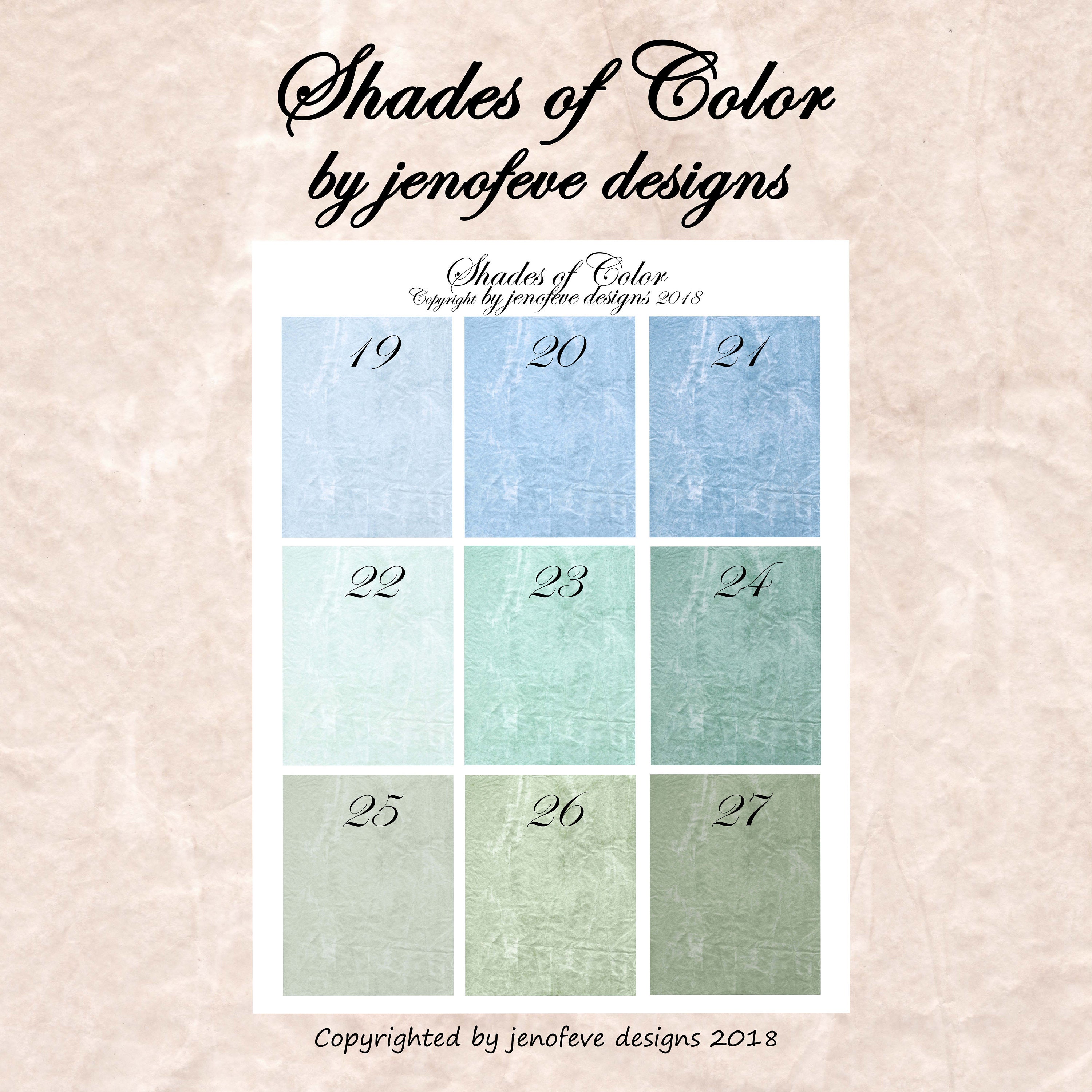 Shades of Color Printable Papers by Jenofeve Designs - Etsy