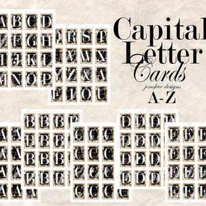 Capital & Lower Case Letter Cards ~printable Embellishments~ by ...
