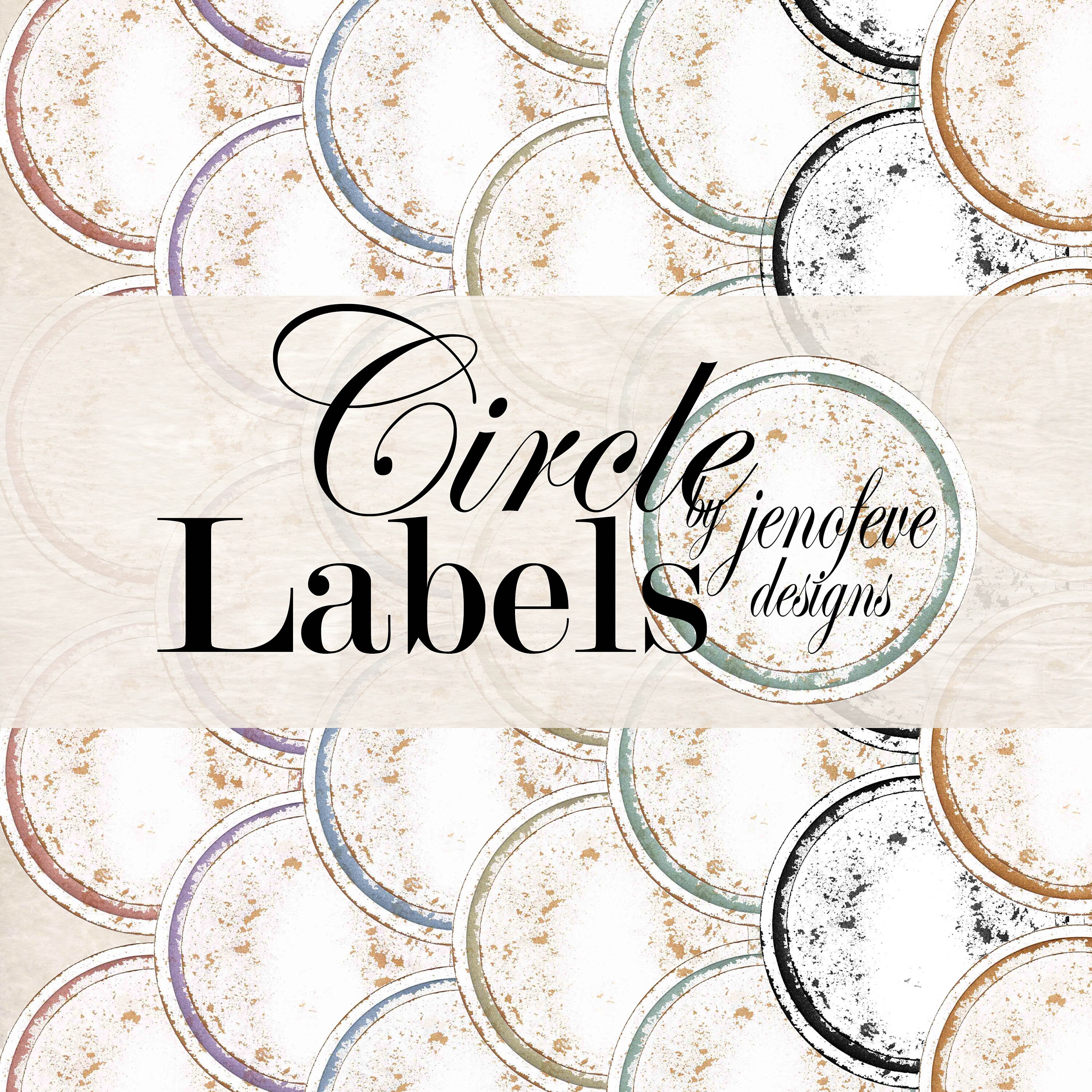 CIRCLE Labelsprintable7 Colors4 Sizesjenofeve Designs - Etsy