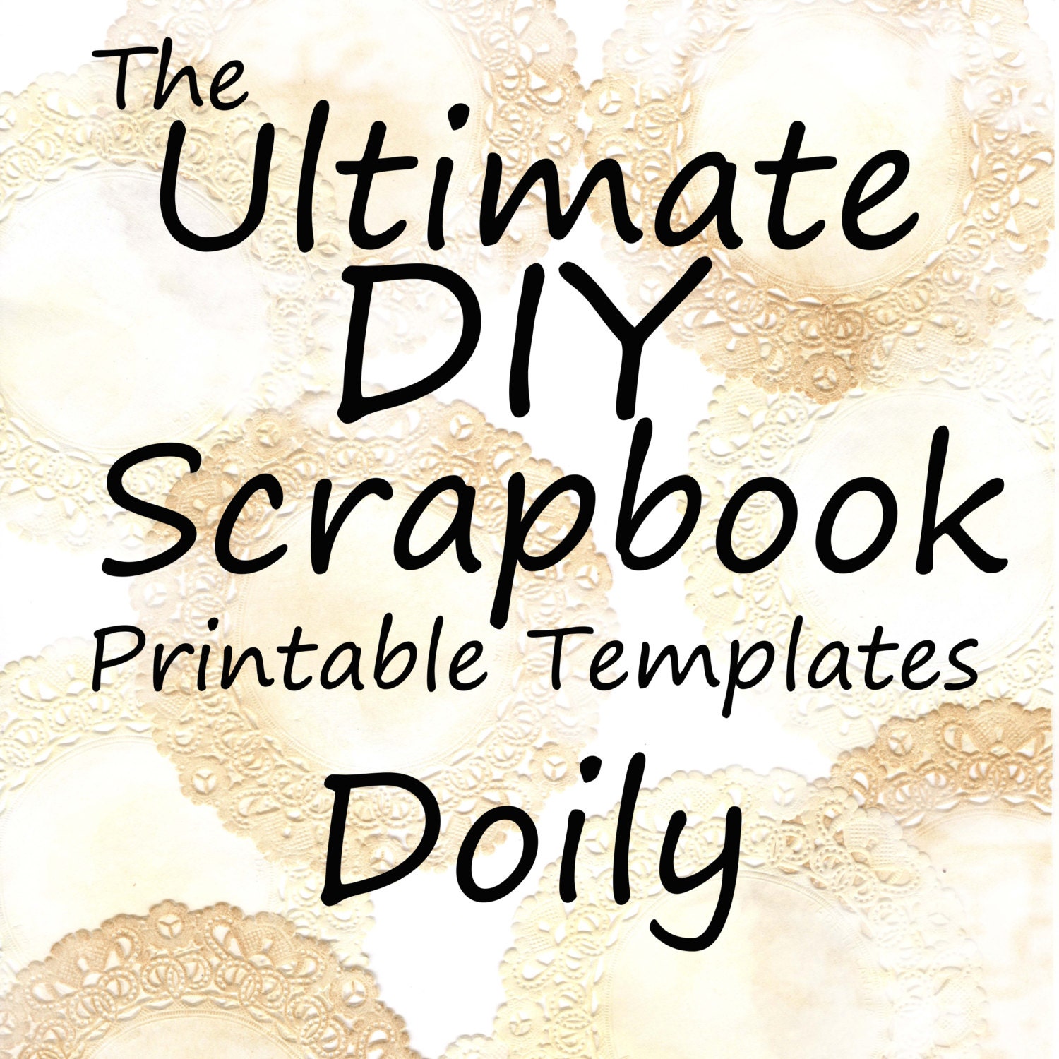 The Ultimate DIY Scrapbook Printable Templates Doily Plain | Etsy