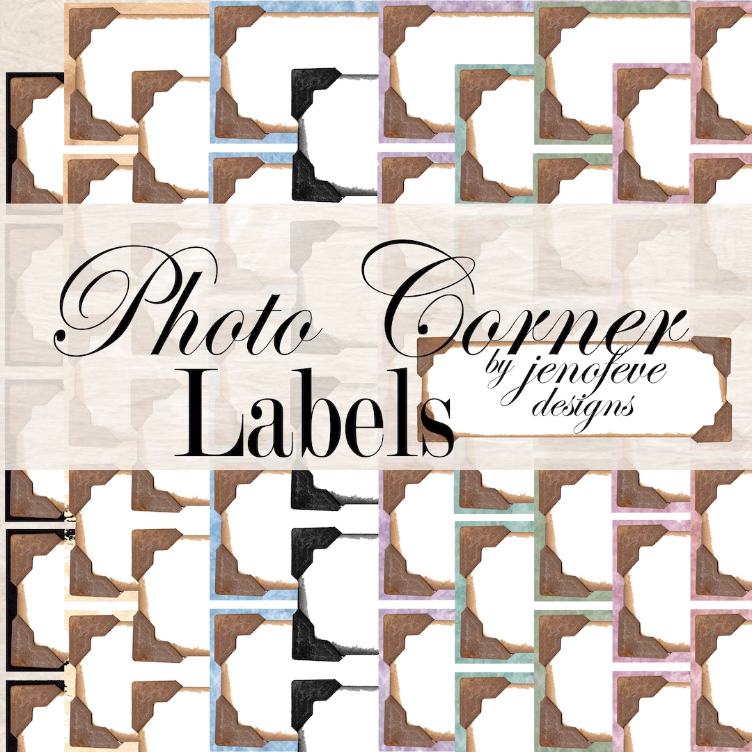 PHOTO CORNER LABELS ~printable~10 Colors~3 Sizes~ Jenofeve Designs - Etsy