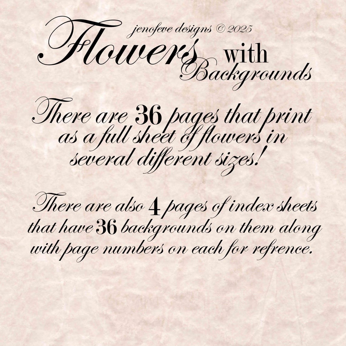 Flowers With Some Background Designs on Them ~printable Embellishments ...
