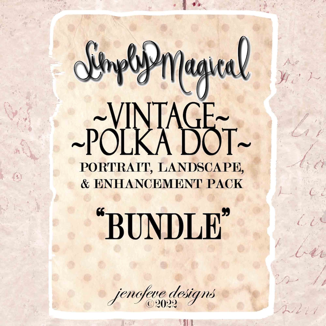 Simply Magical ~BUNDLE~ VINTAGE POLKA Dot ~ Printable Templates - Etsy