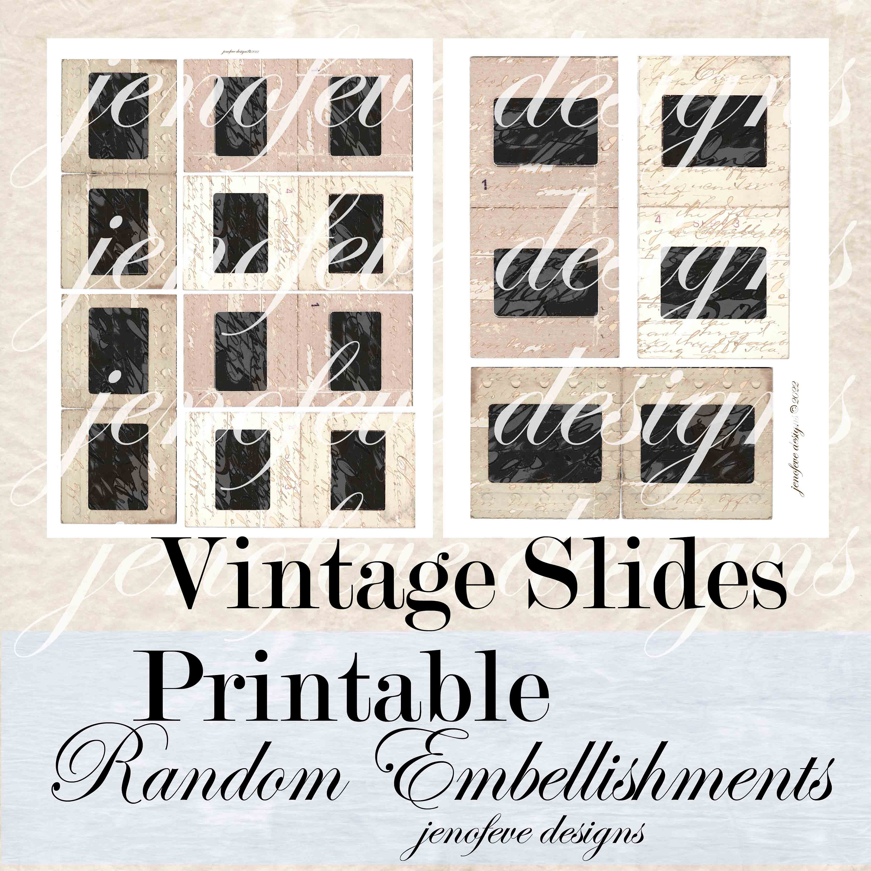 Random Embellishments printable Embellishments Jenofeve - Etsy