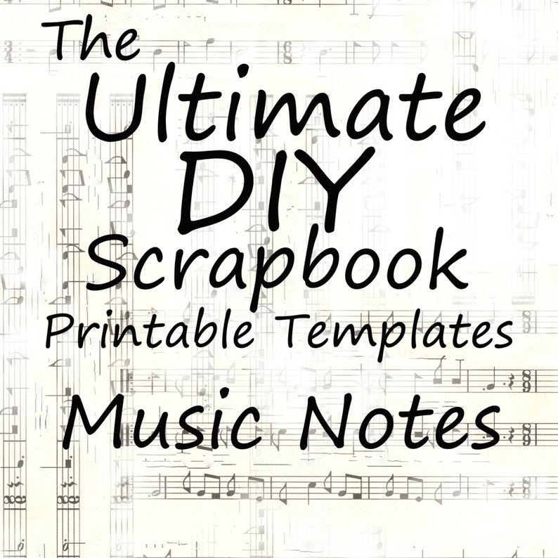 The Ultimate DIY Scrapbook Printable Templates Music Notes | Etsy