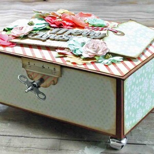 LARGE Keepsake Box & Mini Album Printable Template in Checker and Plain ...