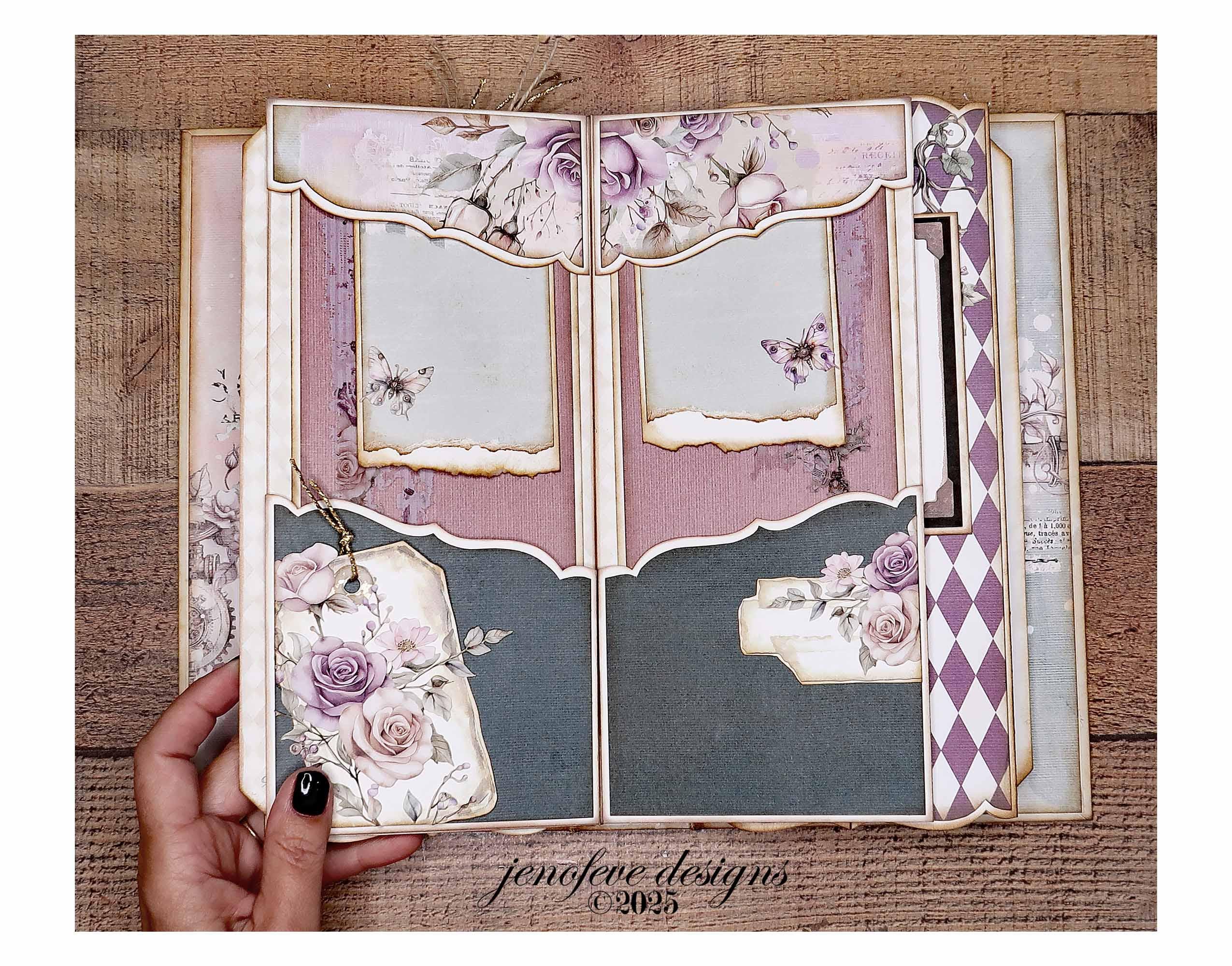 Mini Album Mash up ~ Album 2 ~ MUSIC NOTES & PLAIN~ Printable Scrapbook ...