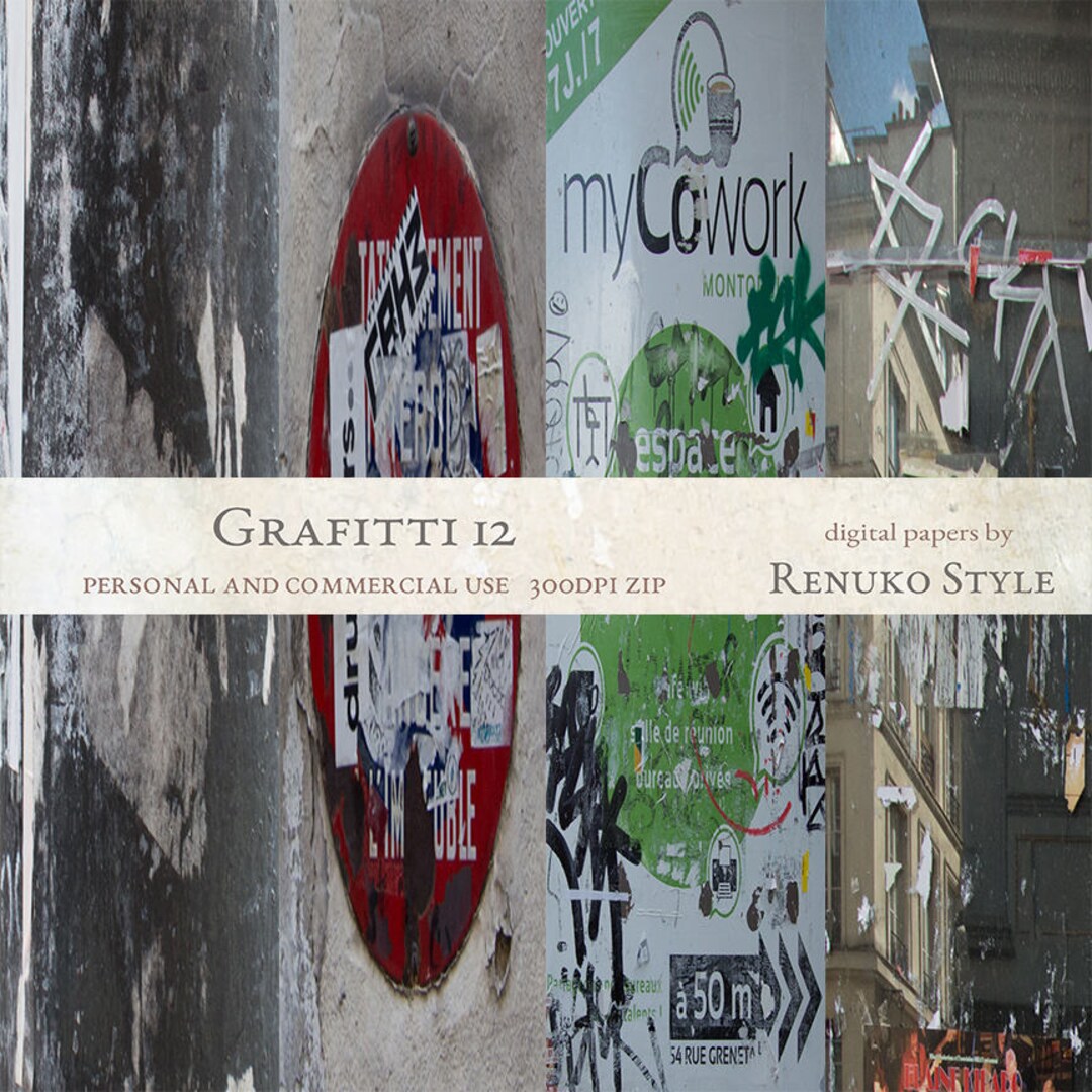 Graffiti No. 12 Photoshop Graffiti Overlays Texture Overlays - Etsy