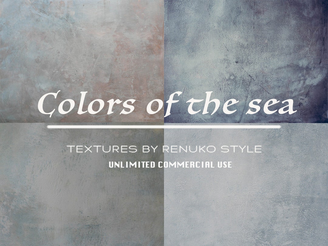 Colors of the Sea Hand Painted Textures and Backgrounds - Etsy