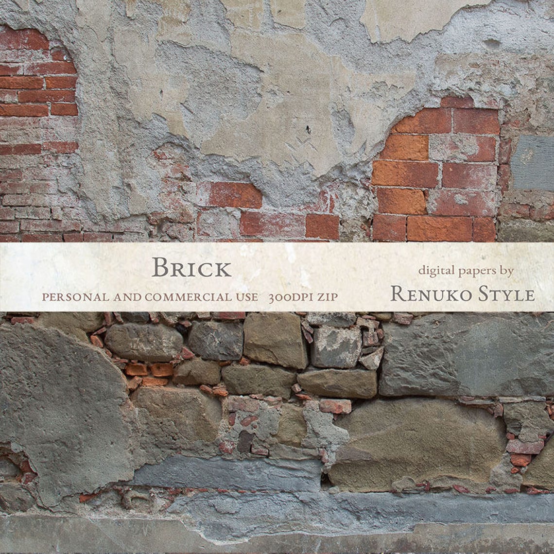 Brick Photoshop Backgrounds Texture Overlays - Etsy