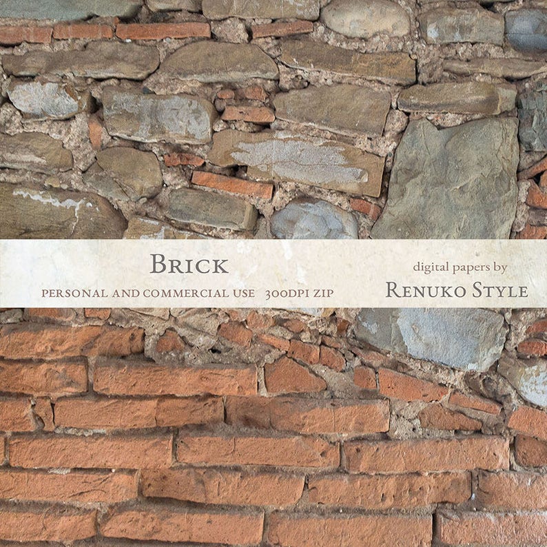 Brick Photoshop Backgrounds Texture Overlays - Etsy