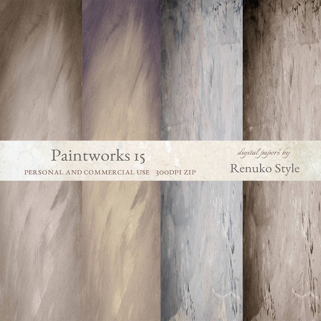 Paintworks No.15 Digital Backgrounds Hand Painted Textures - Etsy