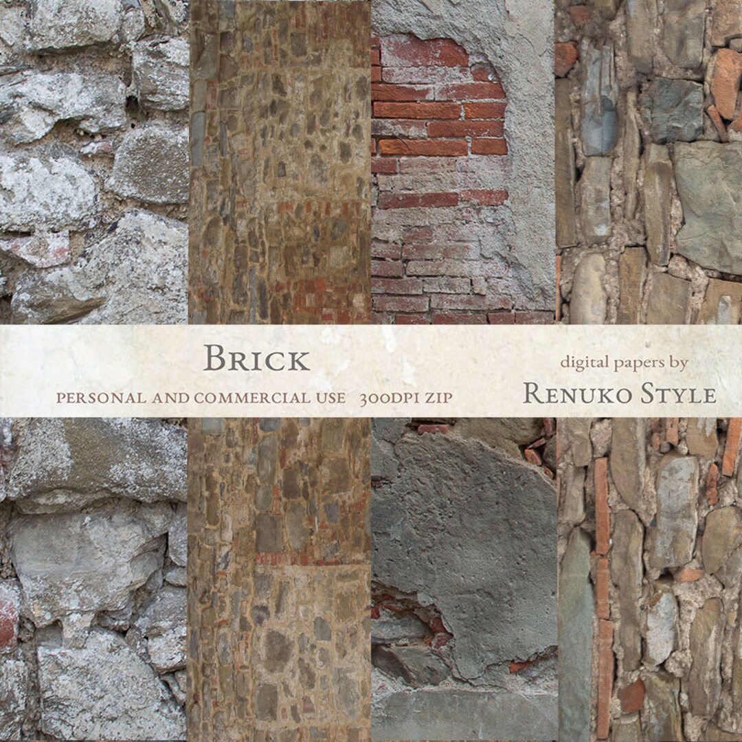 Brick Photoshop Backgrounds Texture Overlays - Etsy