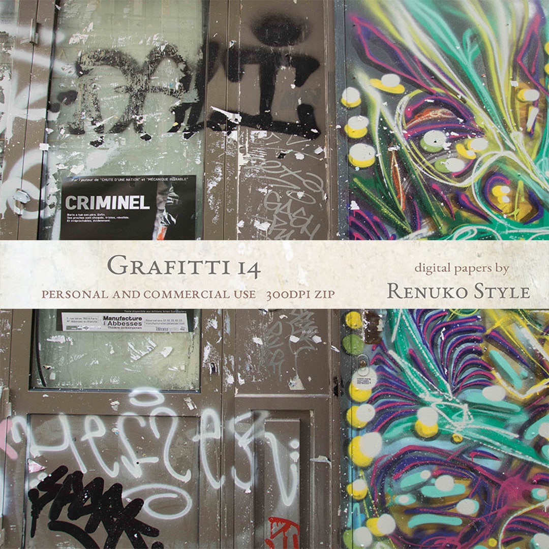 Graffiti No.14 Photoshop Graffiti Overlays Texture Overlays - Etsy